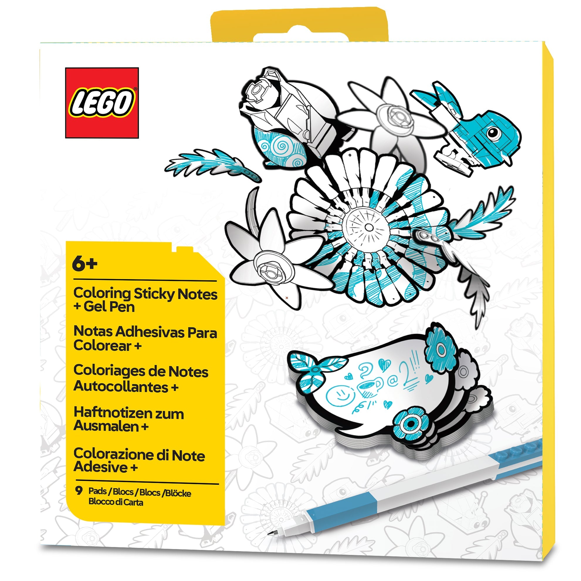 LEGO Botanical Coloring Sticky Notes with Gel Pen (53670) – Santoki