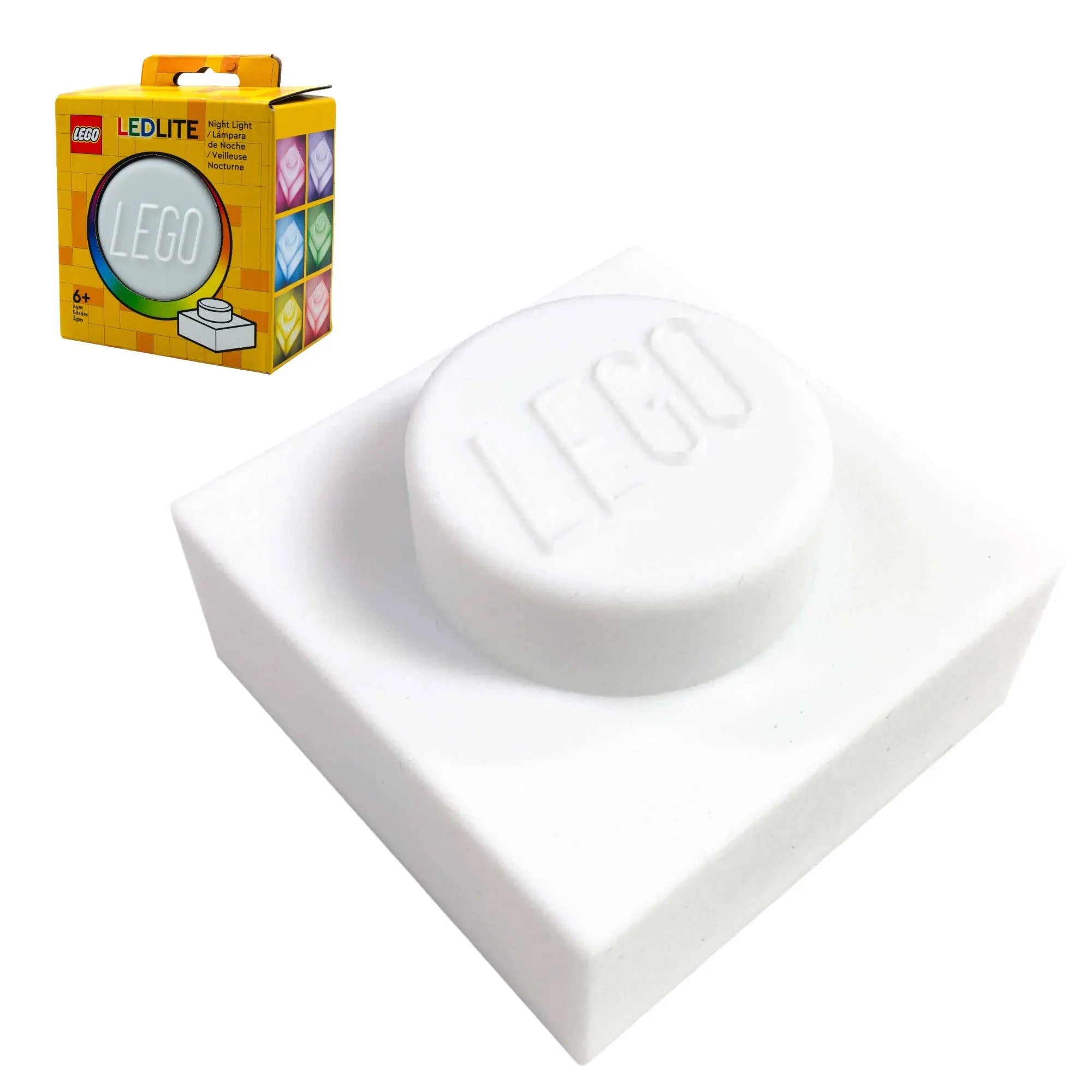 LEGO Night Light - Iconic 1x1 Plate Silicone - White (LP50) | Santoki