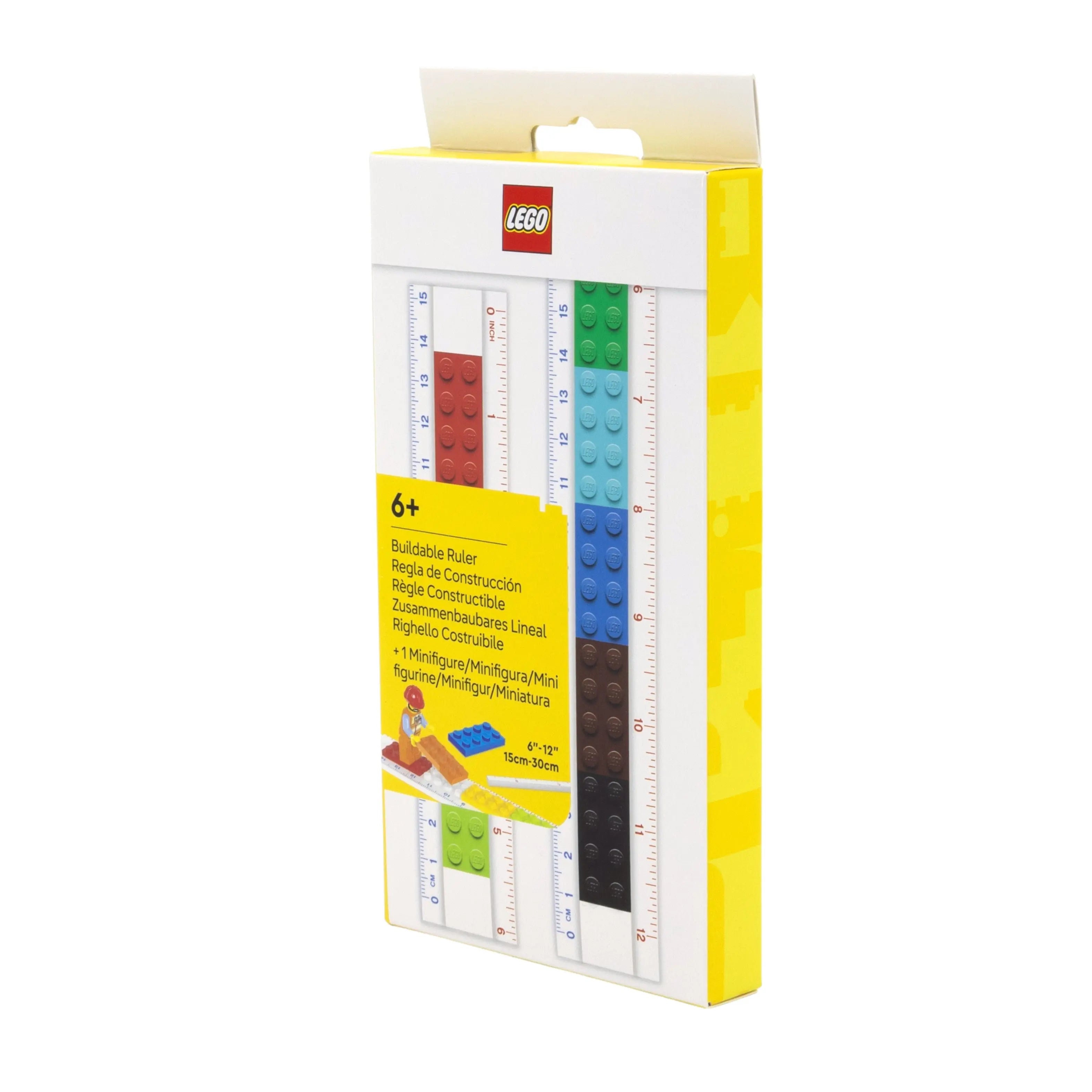 LEGO® Ruler with Construction Worker Minifigure | Santoki