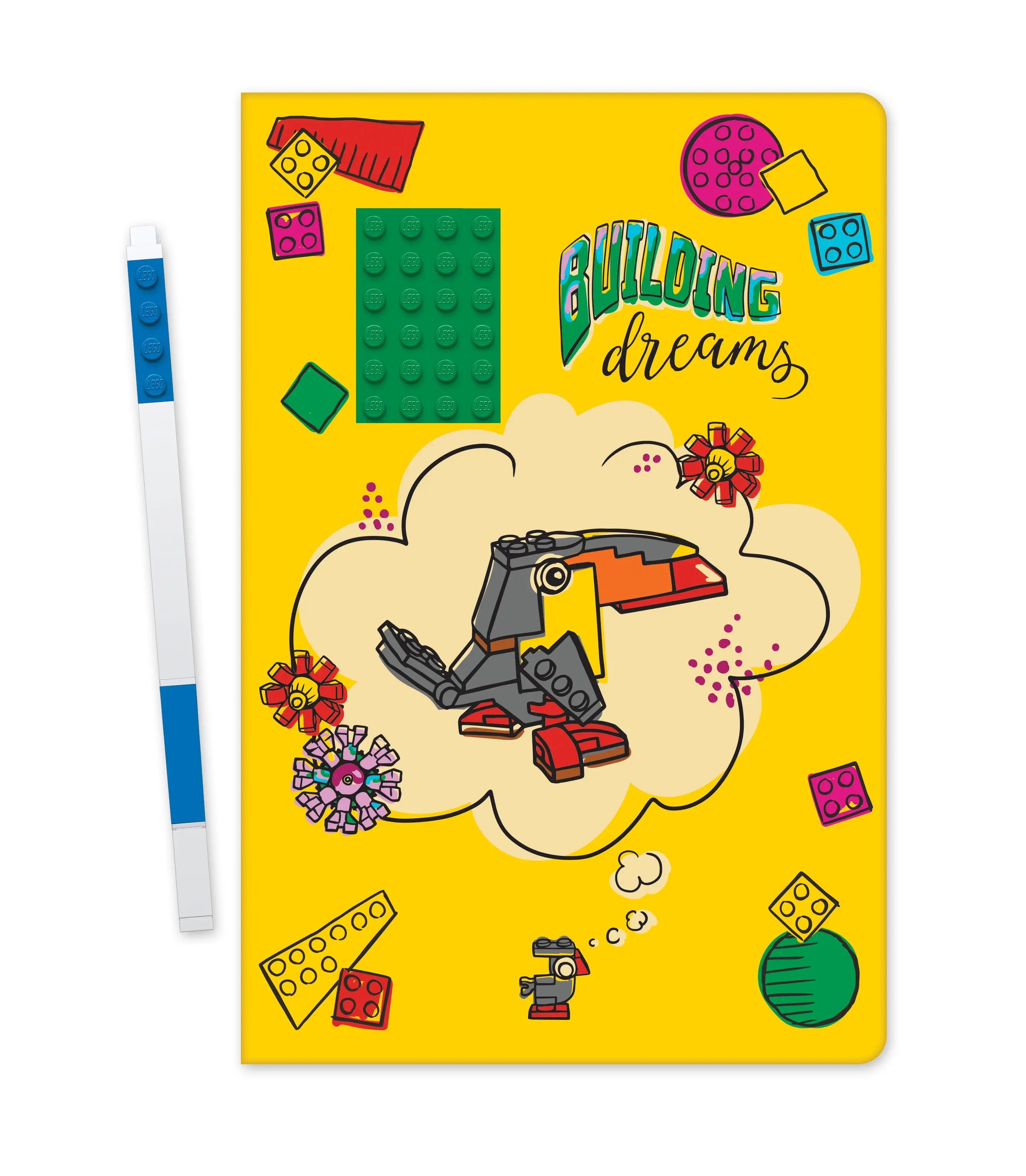 LEGO Stationery Notebook 4x6 Blue Brick with Gel Pen Set - Imagine ...